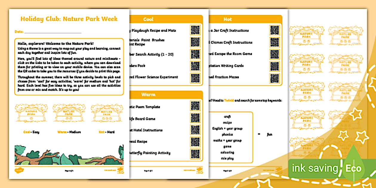 Nature Park Week Checklist (Hecho por educadores) - Twinkl