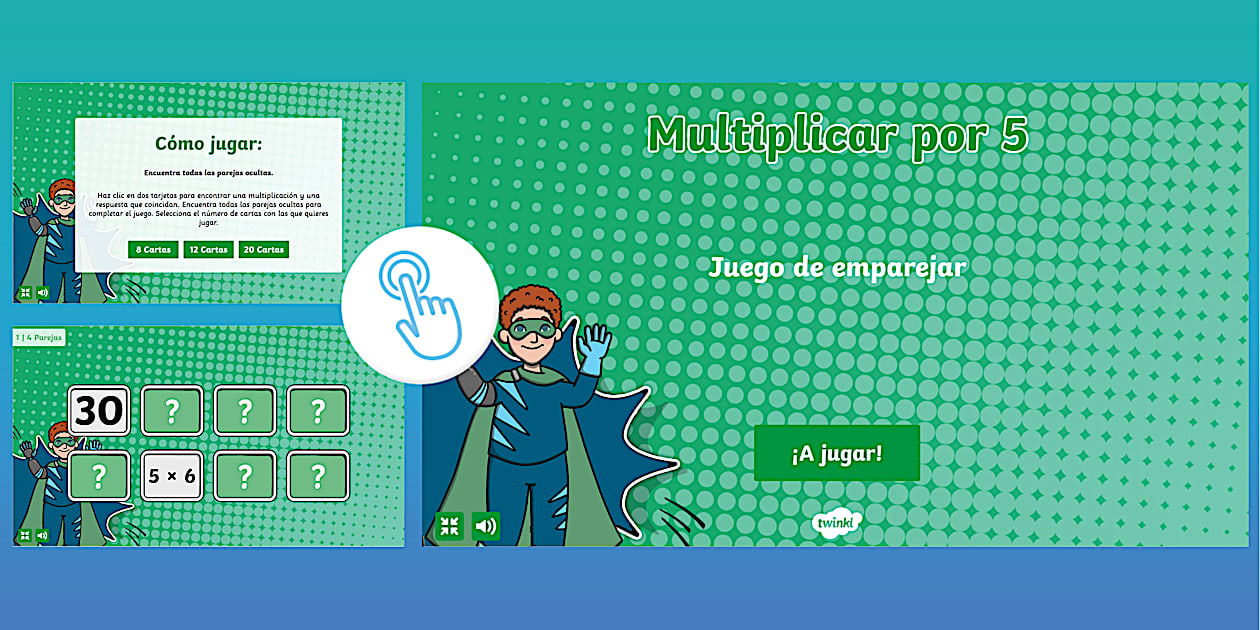 Juego interactivo: Multiplicar por 5 (Hecho por educadores)