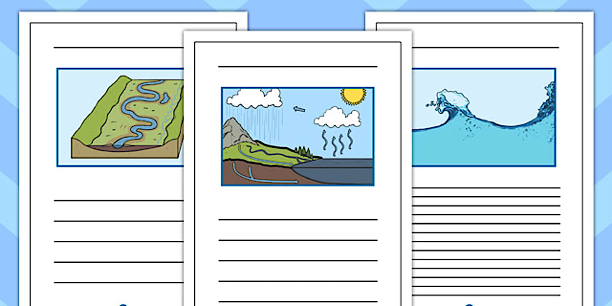 Water Writing Frames (Teacher-Made) - Twinkl