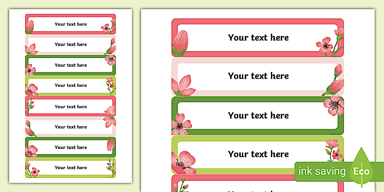 Sakura-Themed Editable Tray Labels (teacher made) - Twinkl