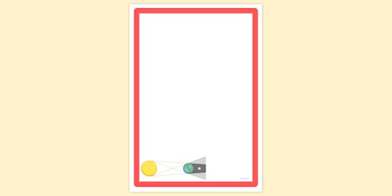 Simple Blank Lunar Eclipse Page Border | Page Borders