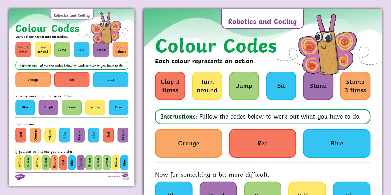 Robotics and Coding - Interpret the Code: Colour Codes