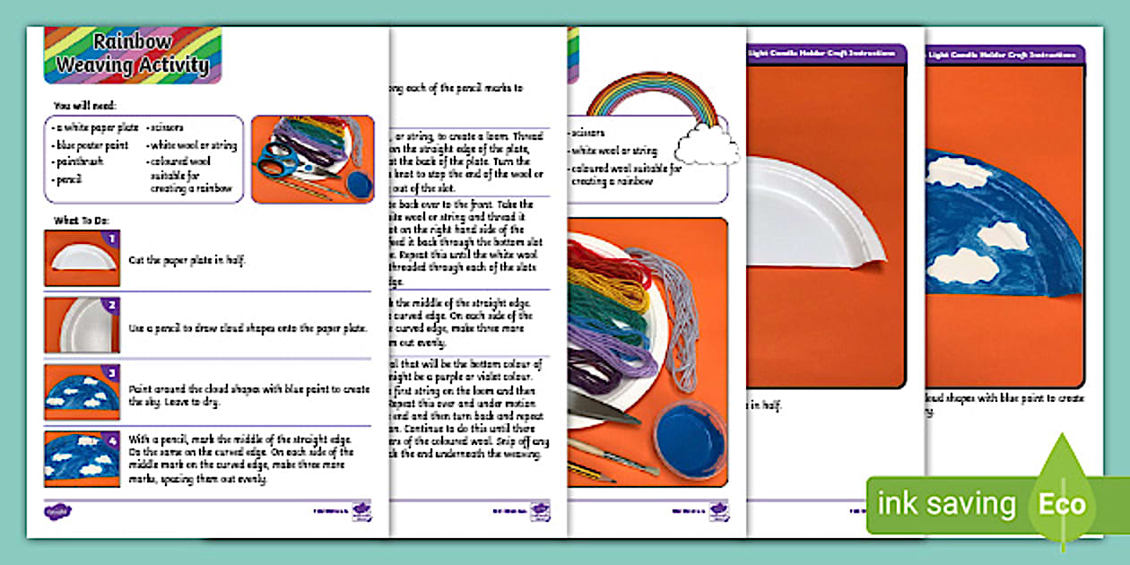 Rainbow Weaving Activity - Primary Arts & Craft - Twinkl