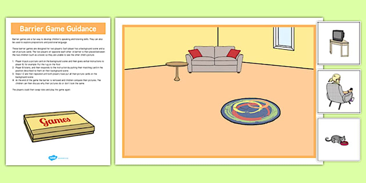 At Home Barrier Game (Teacher-Made) - Twinkl