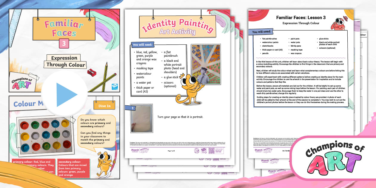 Champions of Art: KS1 Familiar Faces - Lesson 3 - Twinkl