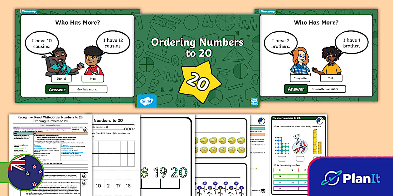 Phase 1 Ordering Numbers to 20 (teacher made) - Twinkl