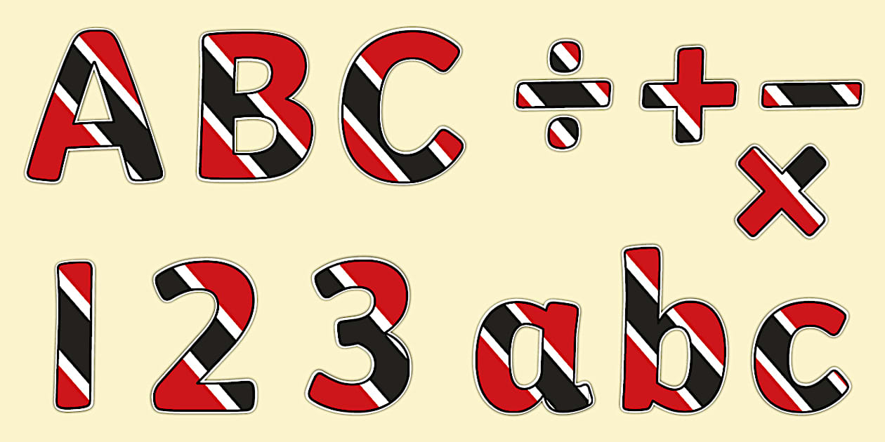 Trinidad and Tobago Display Lettering (Hecho por educadores)
