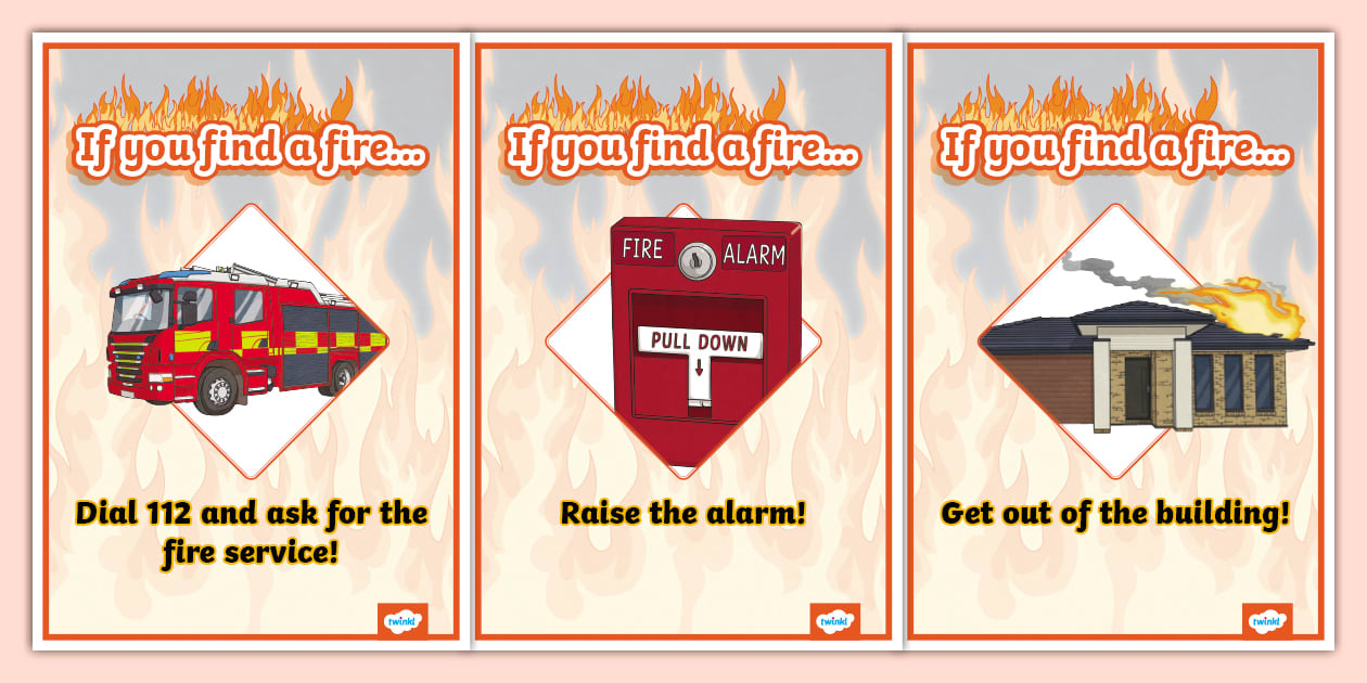 Fire Safety - Poster (teacher made) - Twinkl