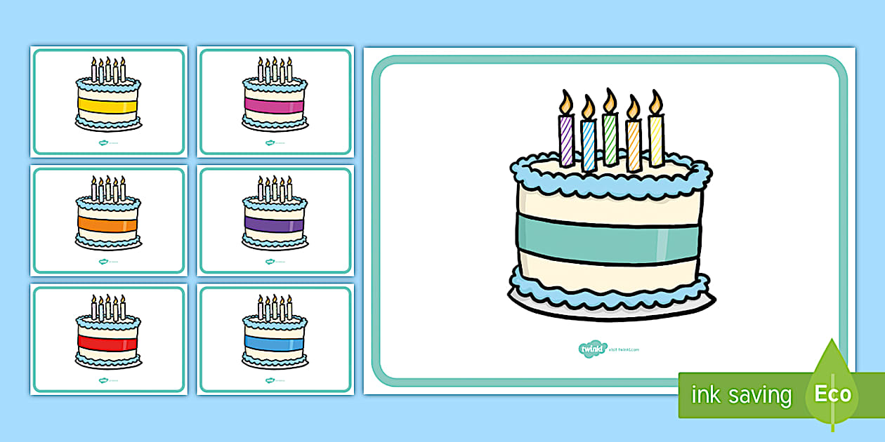 👉 Editable Birthday Cakes (5 Candles) (teacher made)
