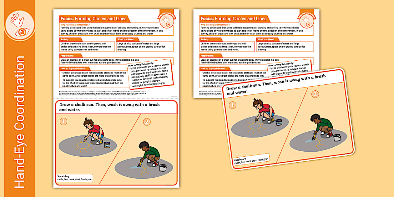 Fine Motor Skills Hand-Eye Coordination Provision Chalk Suns