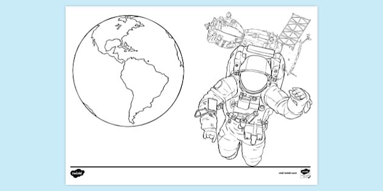 Astronaut Colouring Page | Colouring Sheets (teacher made)