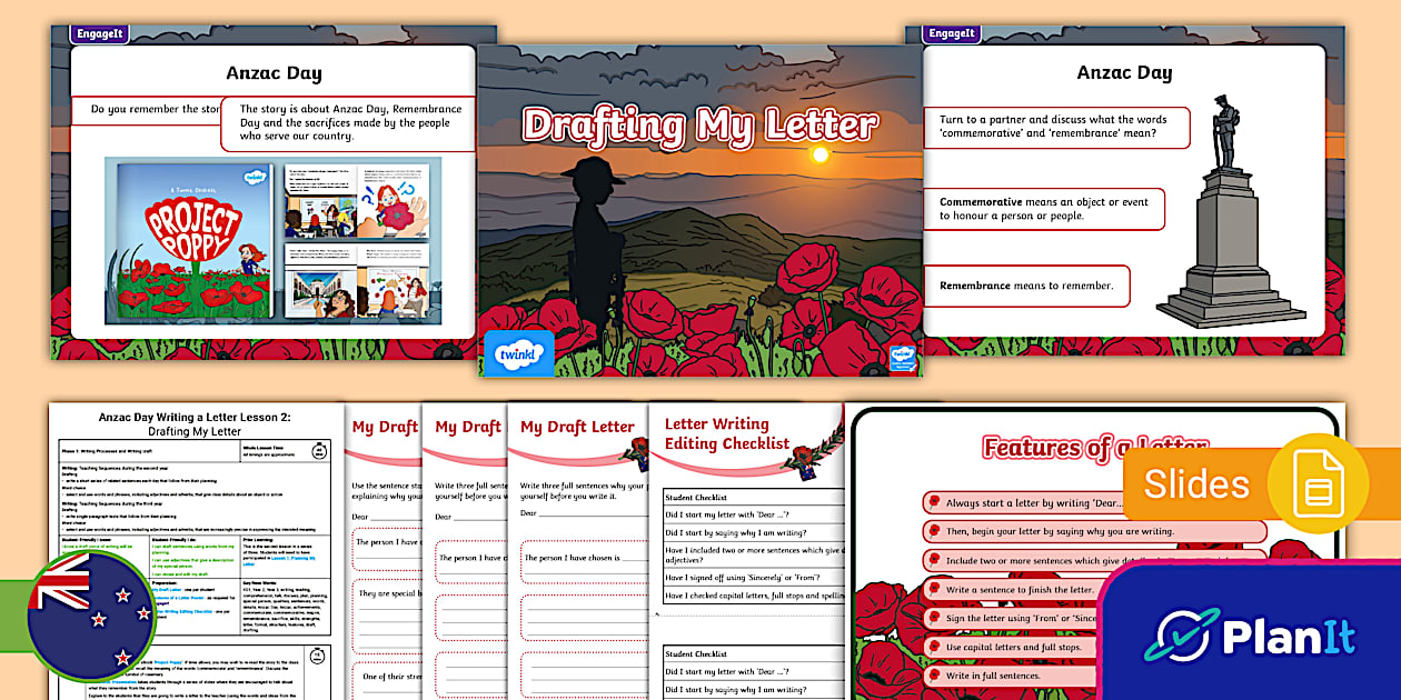 P1 Anzac Day Letter Writing Lesson 2: Drafting My Letter