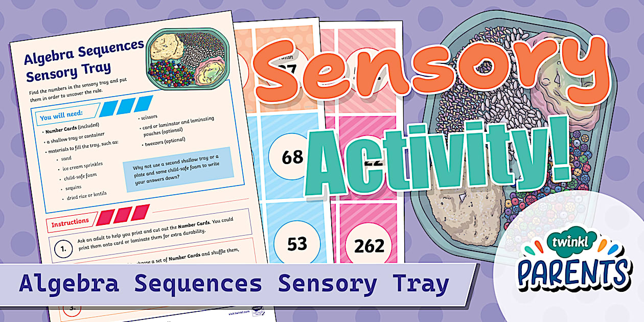 SEND Maths Support: Algebra Sequences Sensory Tray (Year 6)