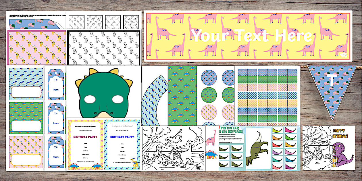 Cute Dinosaur Children's Party Pack | Twinkl Party