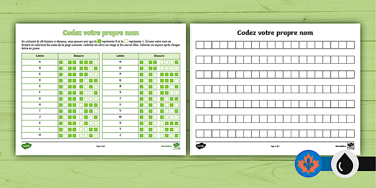 Code Your Own Name French (Hecho por educadores) - Twinkl