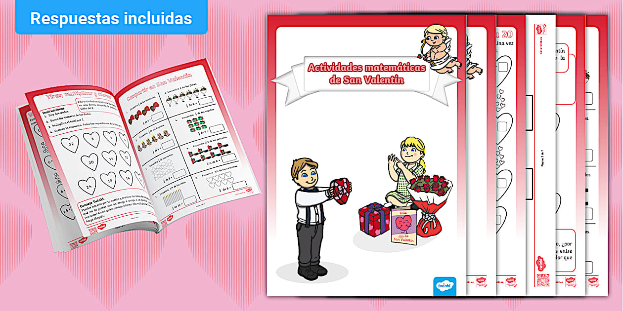 Cuadernillo: Actividades matemáticas de San Valentín - Primer Ciclo