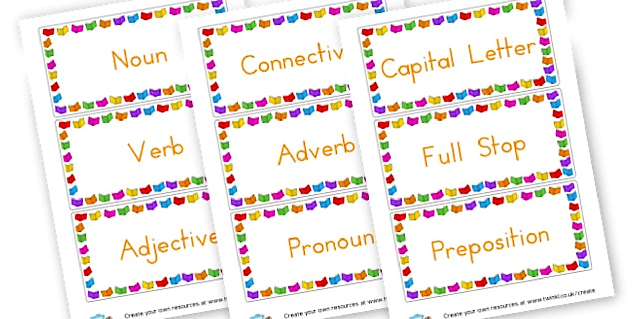 SPAG Labels (teacher made) - Twinkl