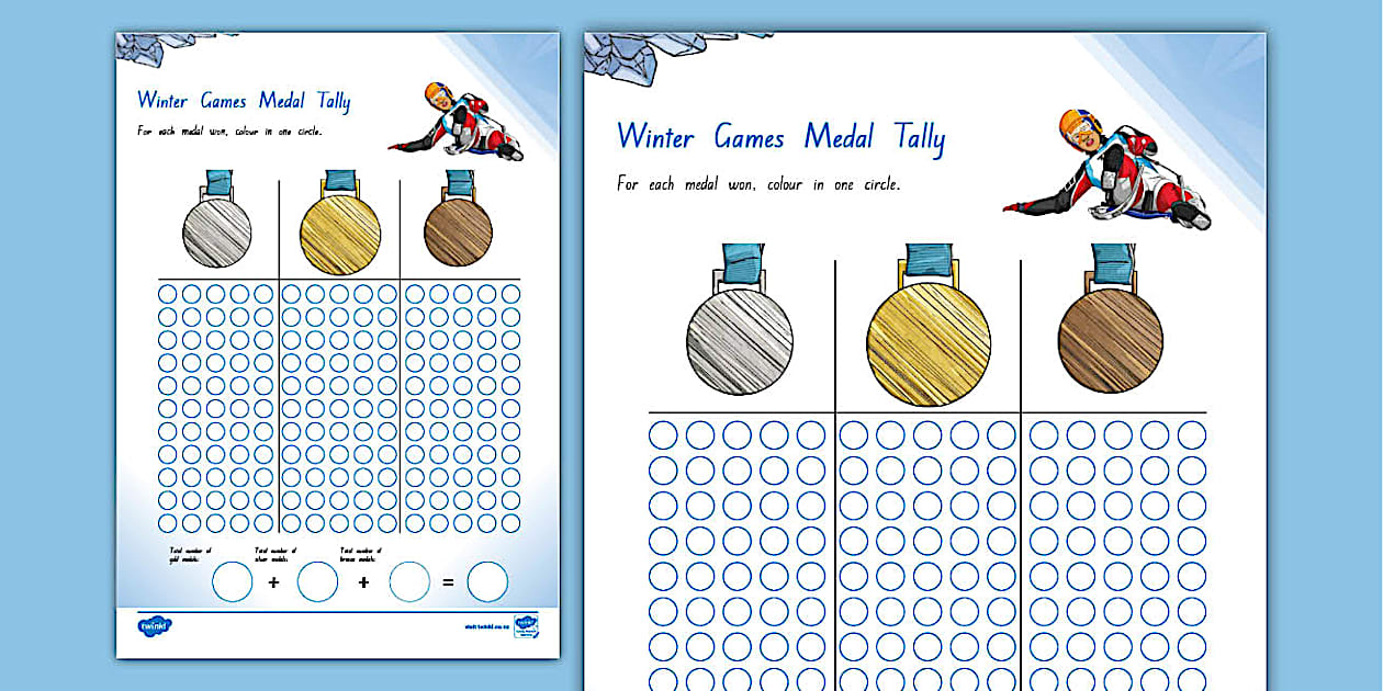 Winter Games Medal Tally (teacher made) - Twinkl