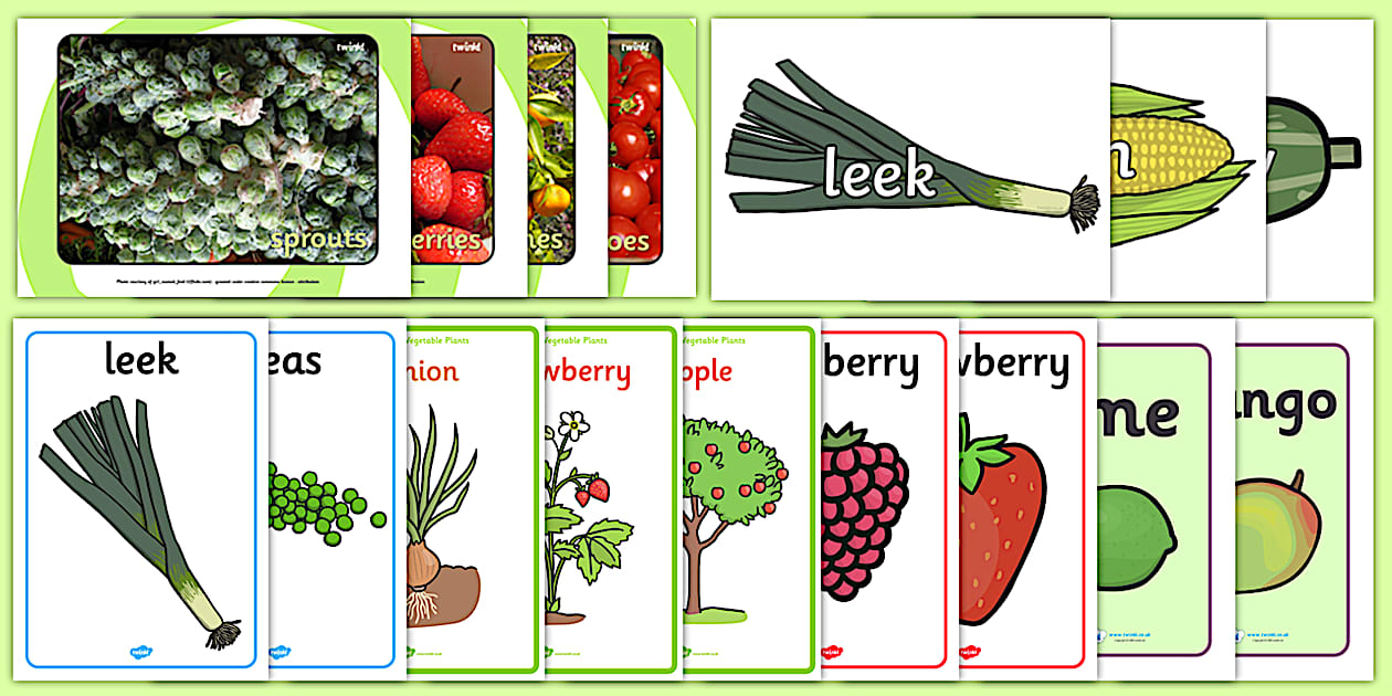 Fruits and Vegetable Pictures - Primary Resource