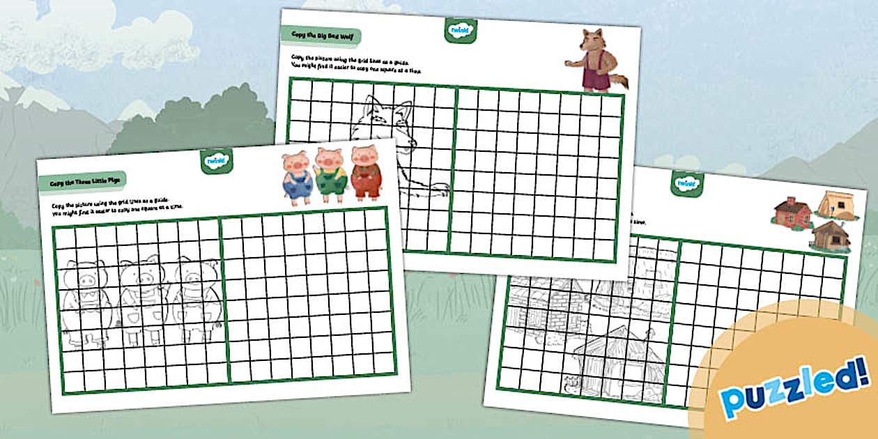 Copy The Three Little Pigs Picture Pack | Twinkl Puzzled