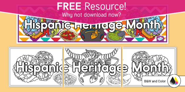 FREE Printable Hispanic Heritage Month Banner | Twinkl