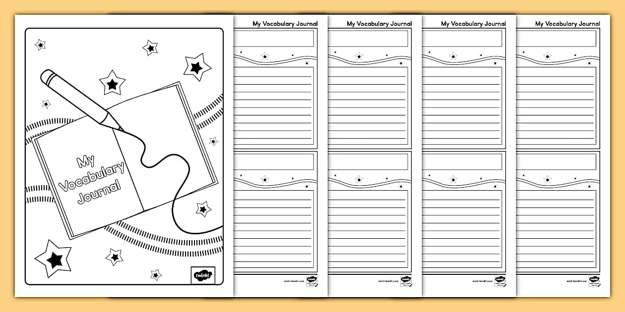 My Vocabulary Journal for K-2nd Grade (Teacher-Made)