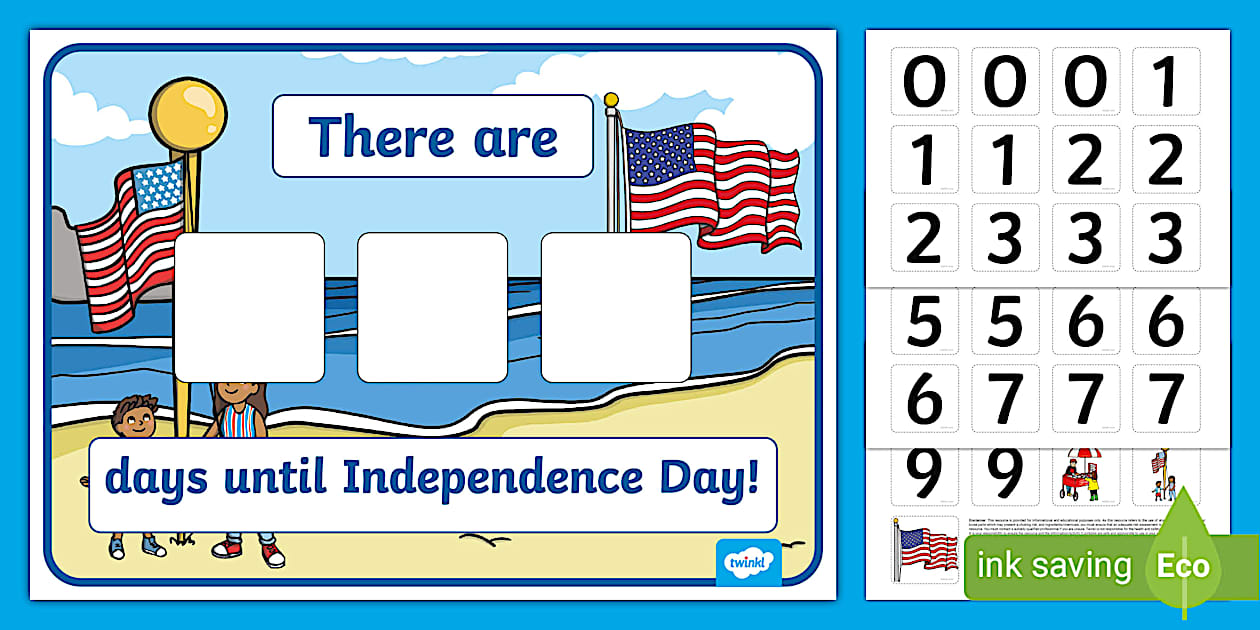 Independence Day Countdown Display Poster (Teacher-Made)