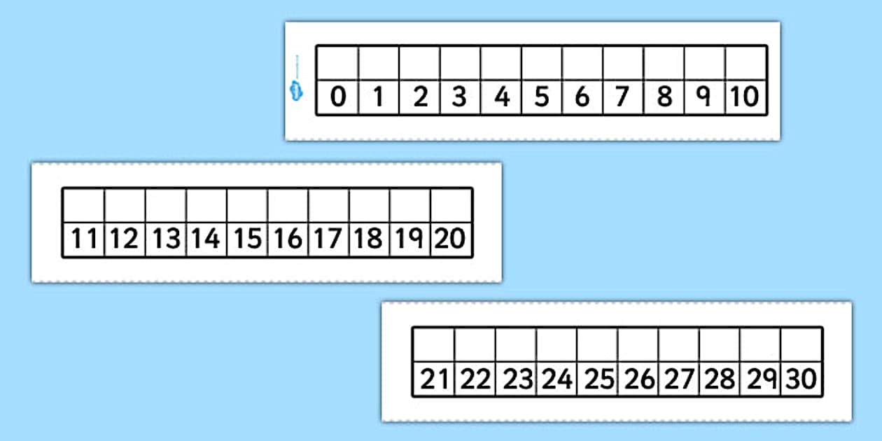Editable Number Track 0-30 (teacher made) - Twinkl