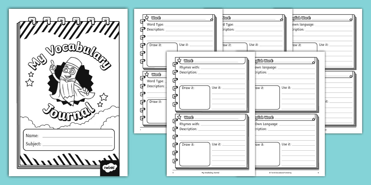Vocabulary Journal Template – Twinkl (teacher made)