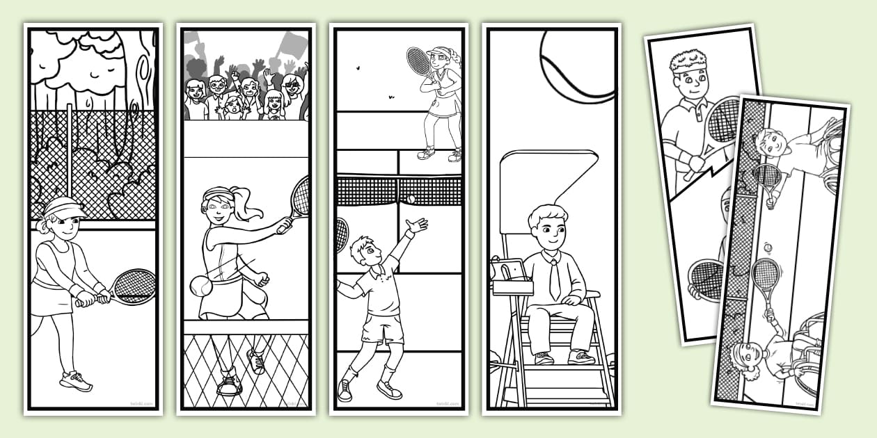 Tennis Bookmarks (teacher made) - Twinkl