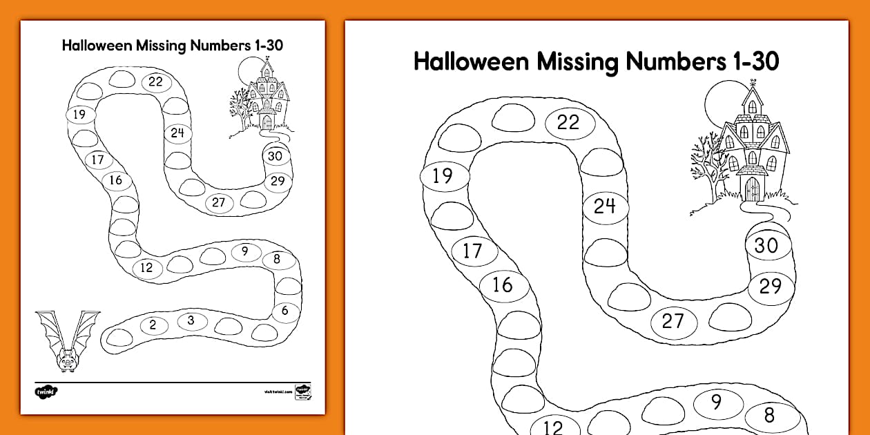 Fun Halloween Numbers Worksheet for Kids | Twinkl USA