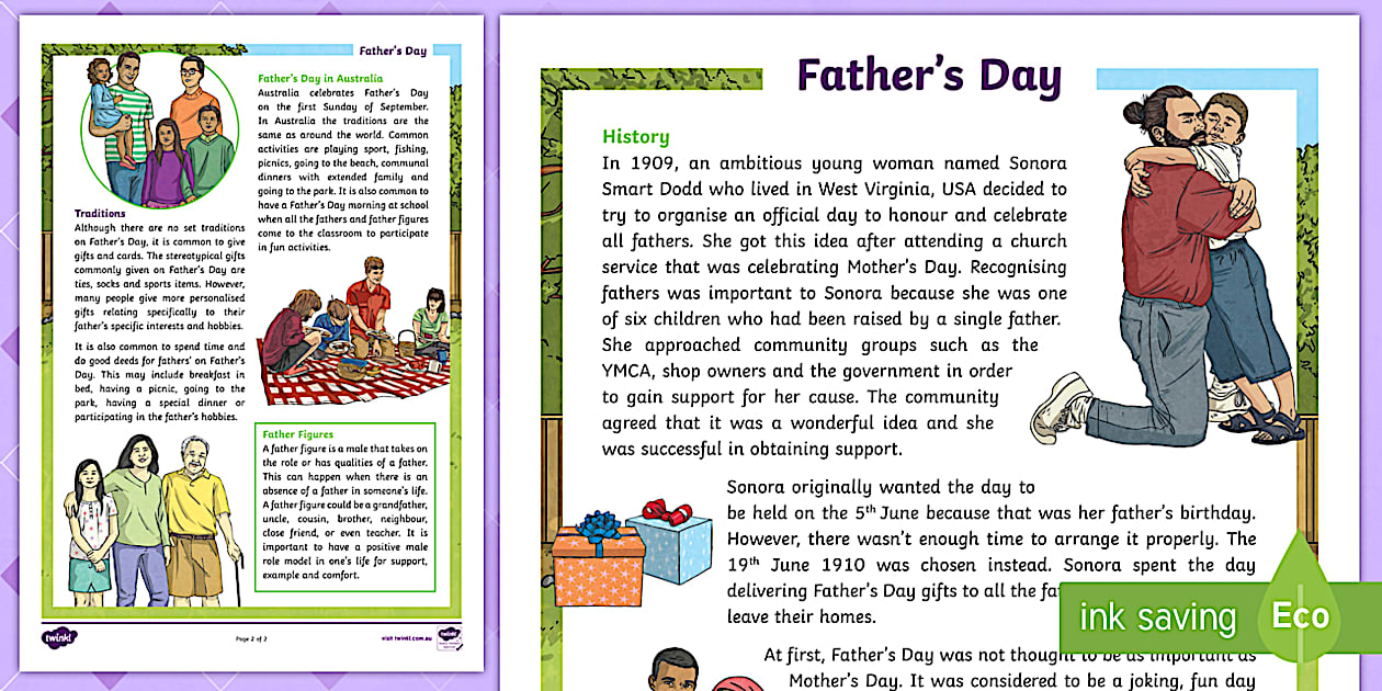 Father's Day Fact File (teacher made) - Twinkl