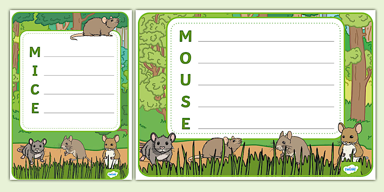 Mouse Acrostic Poem Template (teacher made) - Twinkl