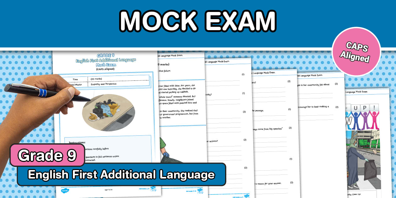 Grade 9 English FAL Mock Exam (CAPS Aligned)