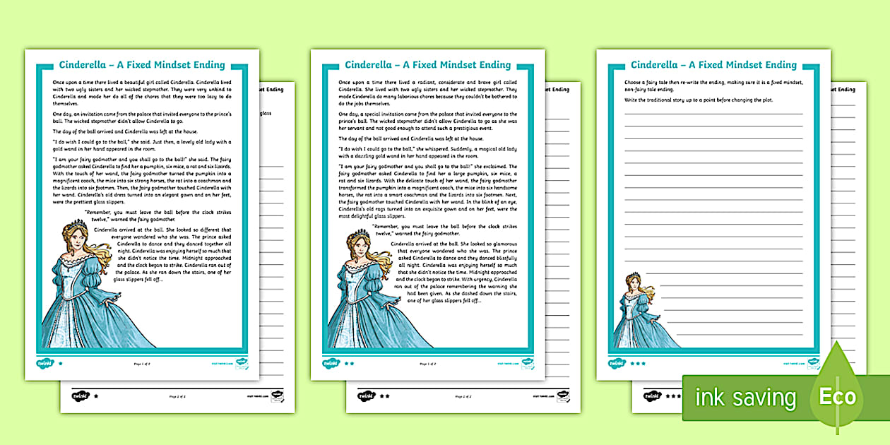Editable KS2 Cinderella Alternative Ending Differentiated Worksheets