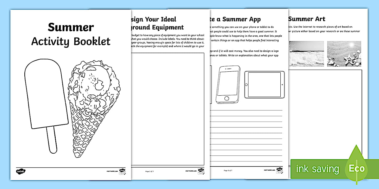 Summer Themed Activity Booklet (teacher made) - Twinkl