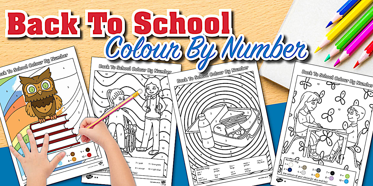School Ready Colour By Number Differentiated Activity Sheets