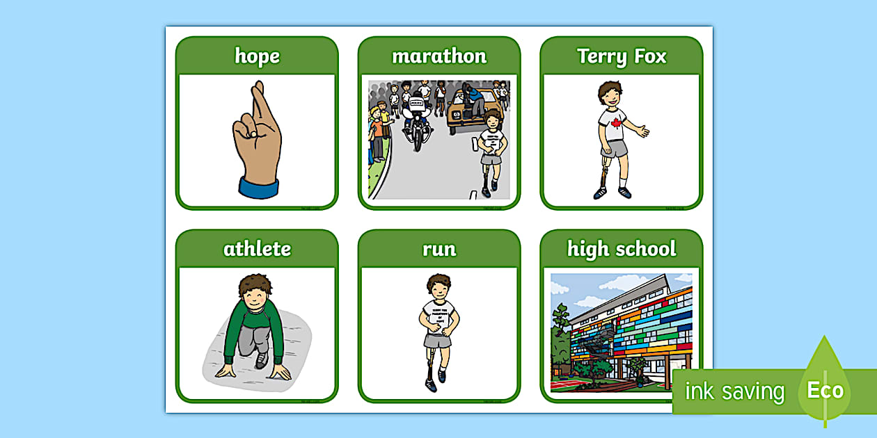 Terry Fox Flashcards - Twinkl - CA (Teacher-Made) - Twinkl