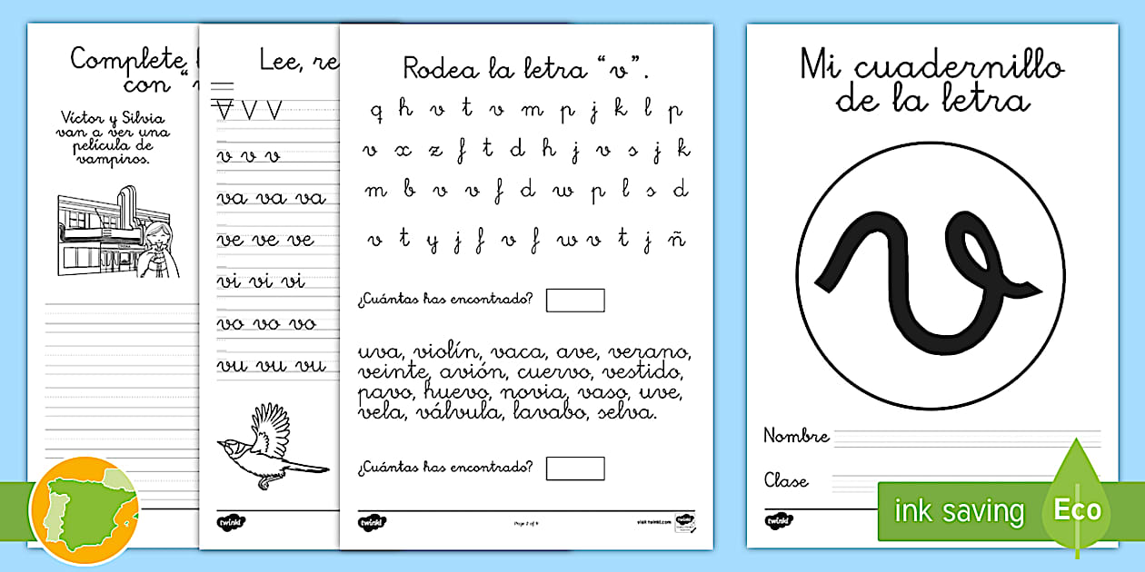 Cuadernillo de lecto: La V