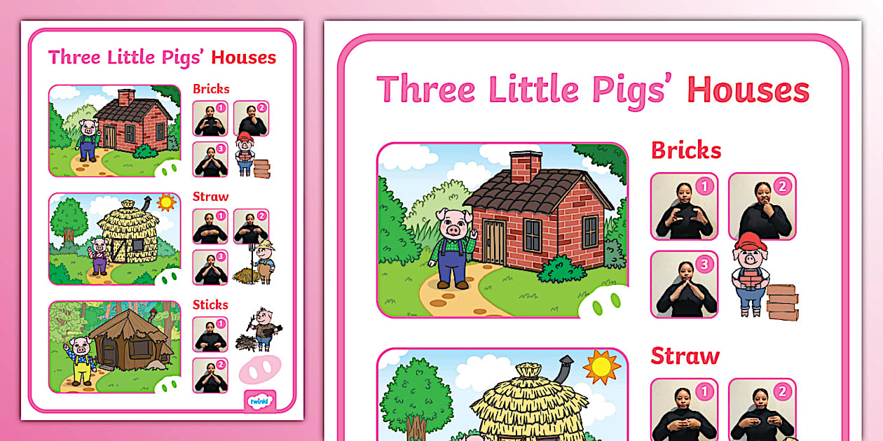 What the Three Little Pigs Used to Build Their Houses Poster