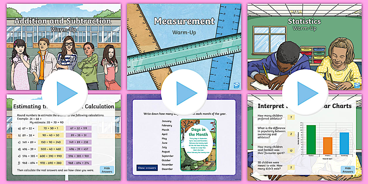 LKS2 Ultimate Maths Warm-Up PowerPoint Pack (teacher made)