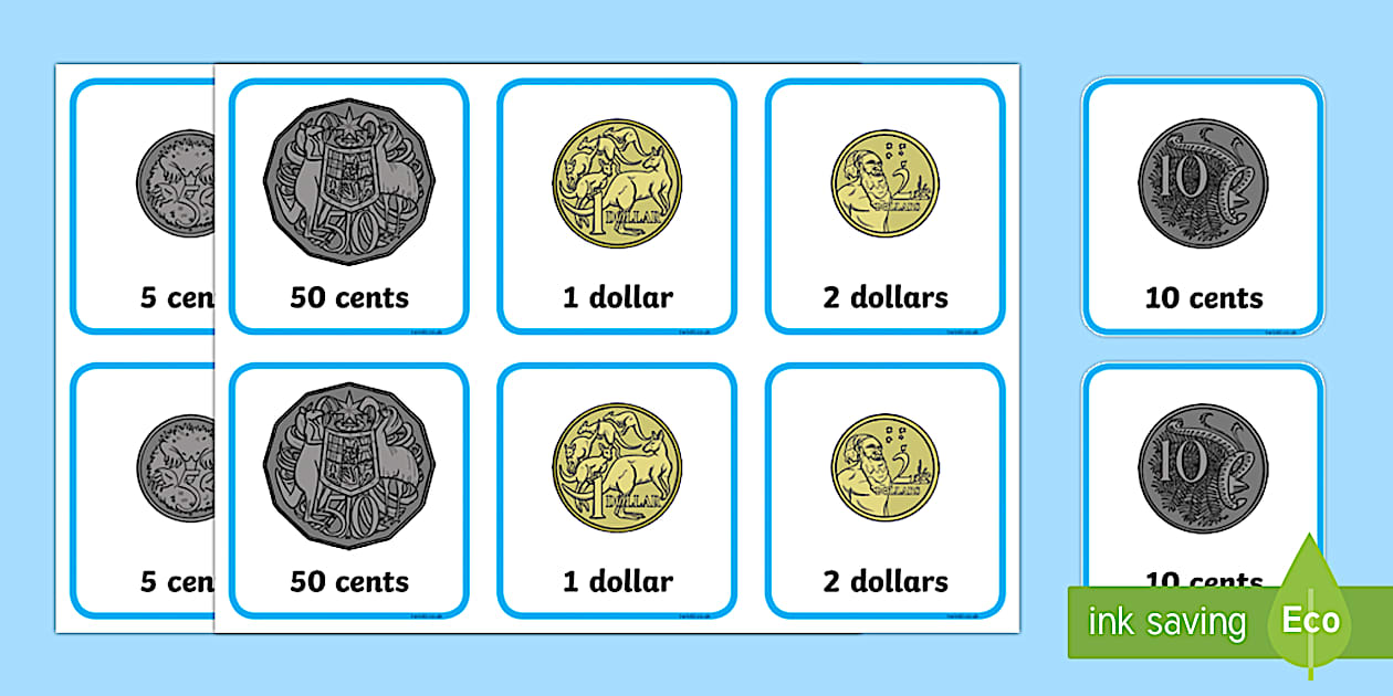 Coins Memory Card Game - Australian currency | Twinkl