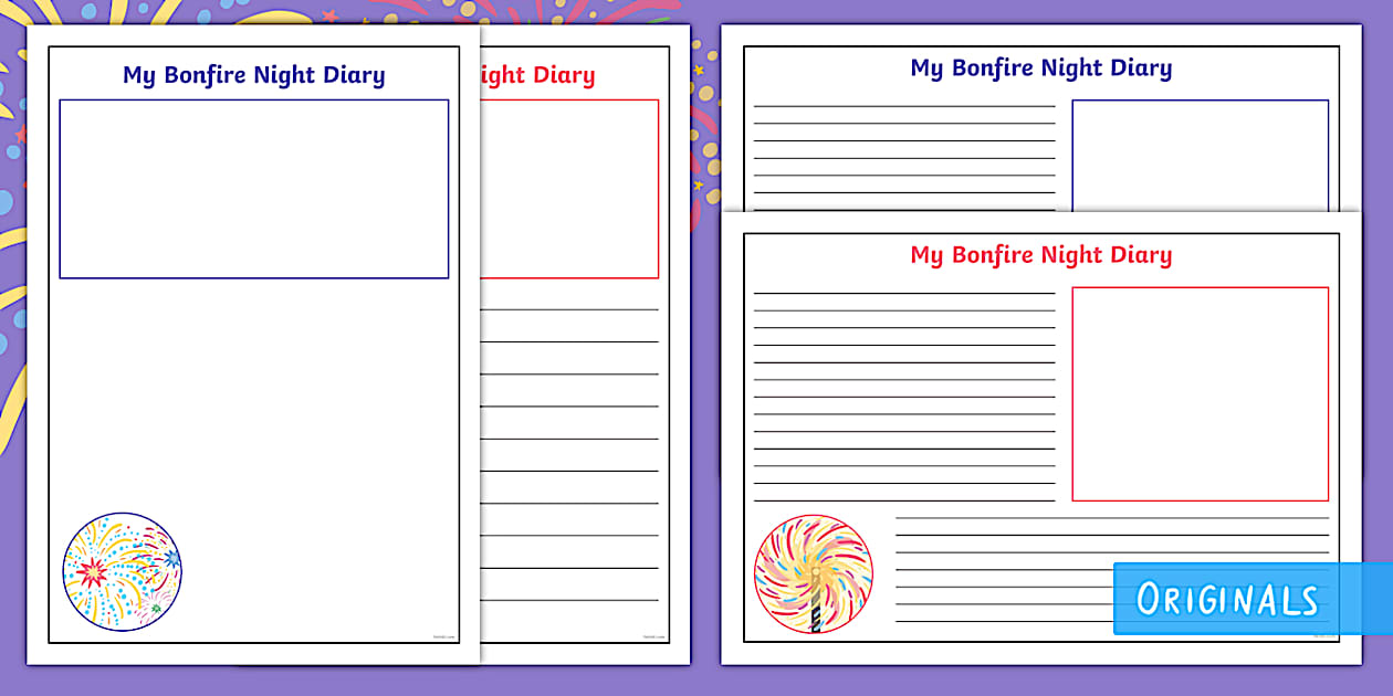 Editable Sparks in the Sky Diary Writing Frames - Twinkl