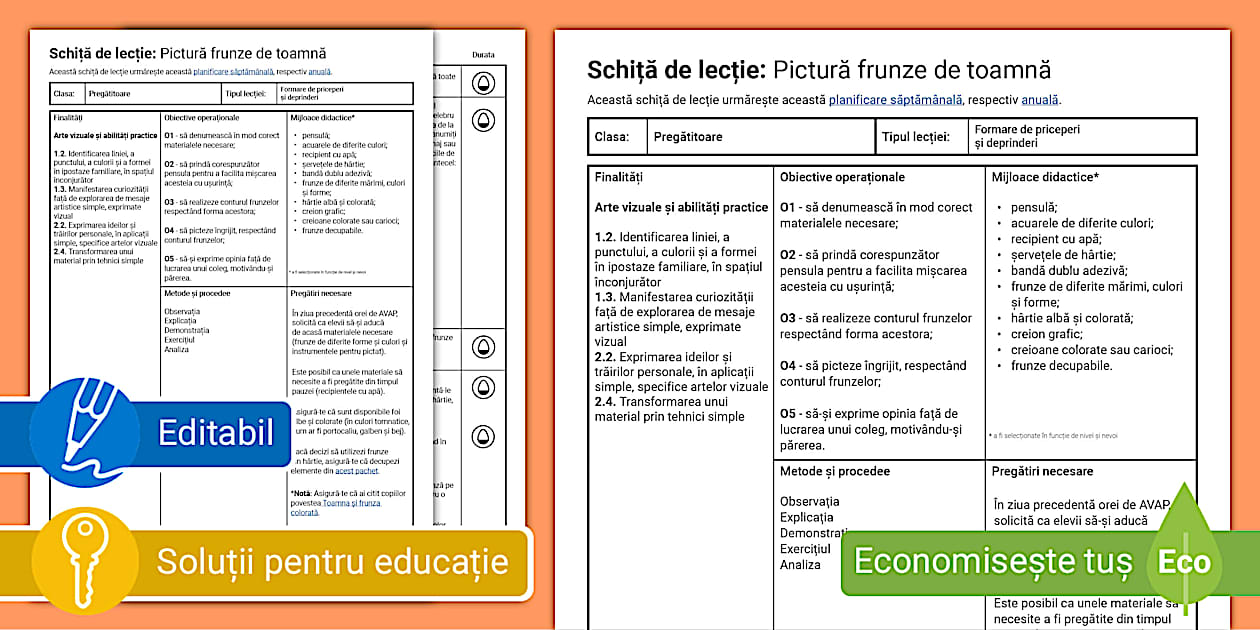 Pictură: Frunze de toamnă – Schiță de lecție - Twinkl
