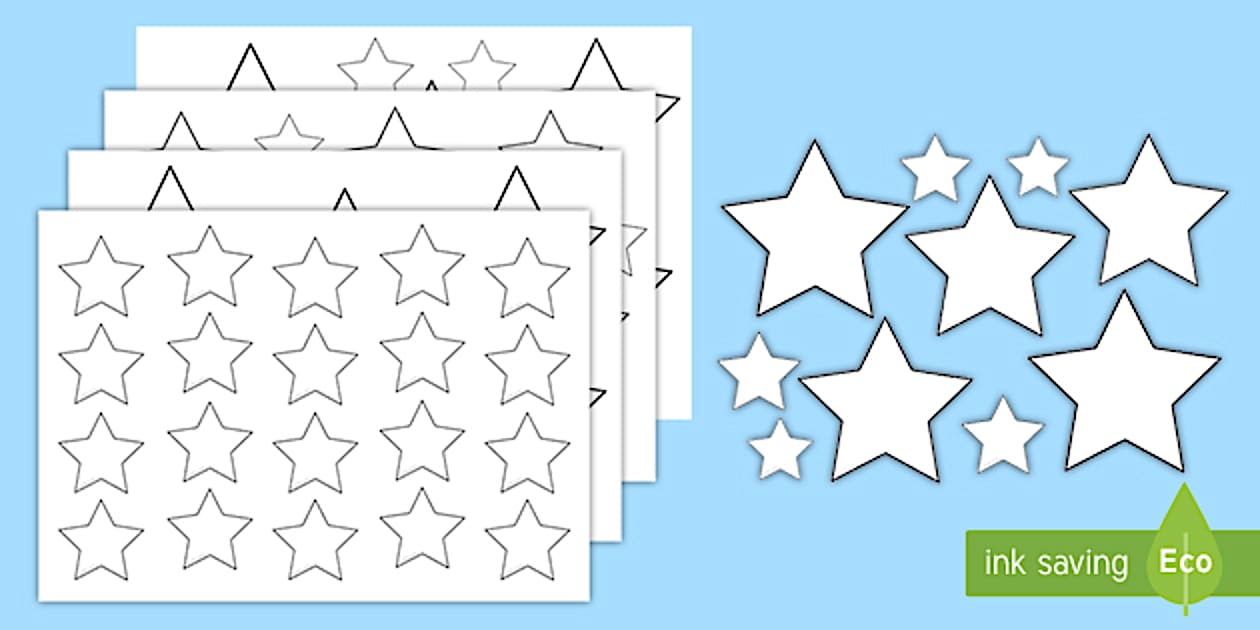 👉 Star Shape Template - Teacher Display Resources - KS1 - KS2