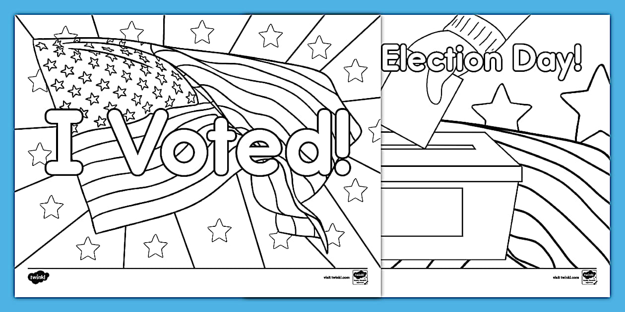 Voting Coloring Pages | Election Day | Twinkl USA - Twinkl