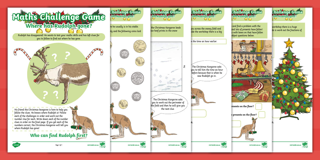 Christmas Maths Challenge Game | Years 3-4 | Twinkl - Twinkl