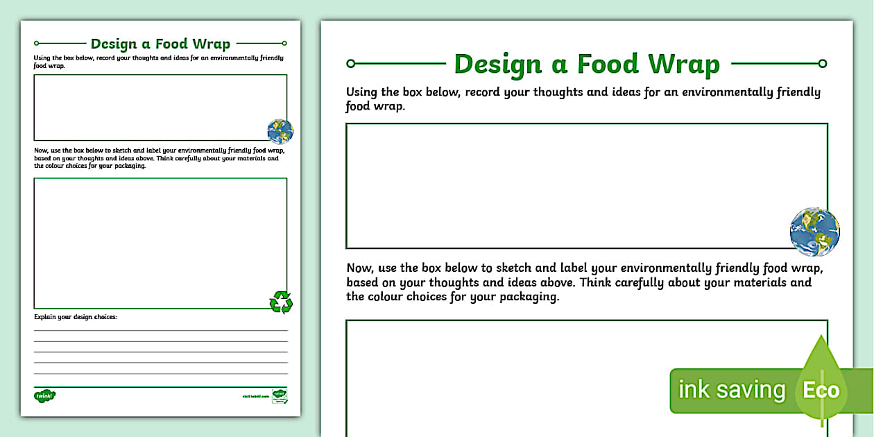 Editable Design a Food Wrap Activity (teacher made) - Twinkl