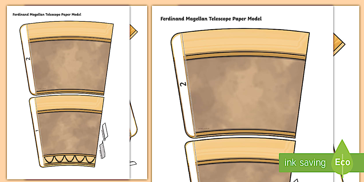 Ferdinand Magellan Telescope Paper Craft - Twinkl