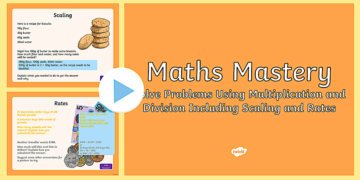Multiplication and Division, Scaling and Rates Maths Mastery PowerPoint